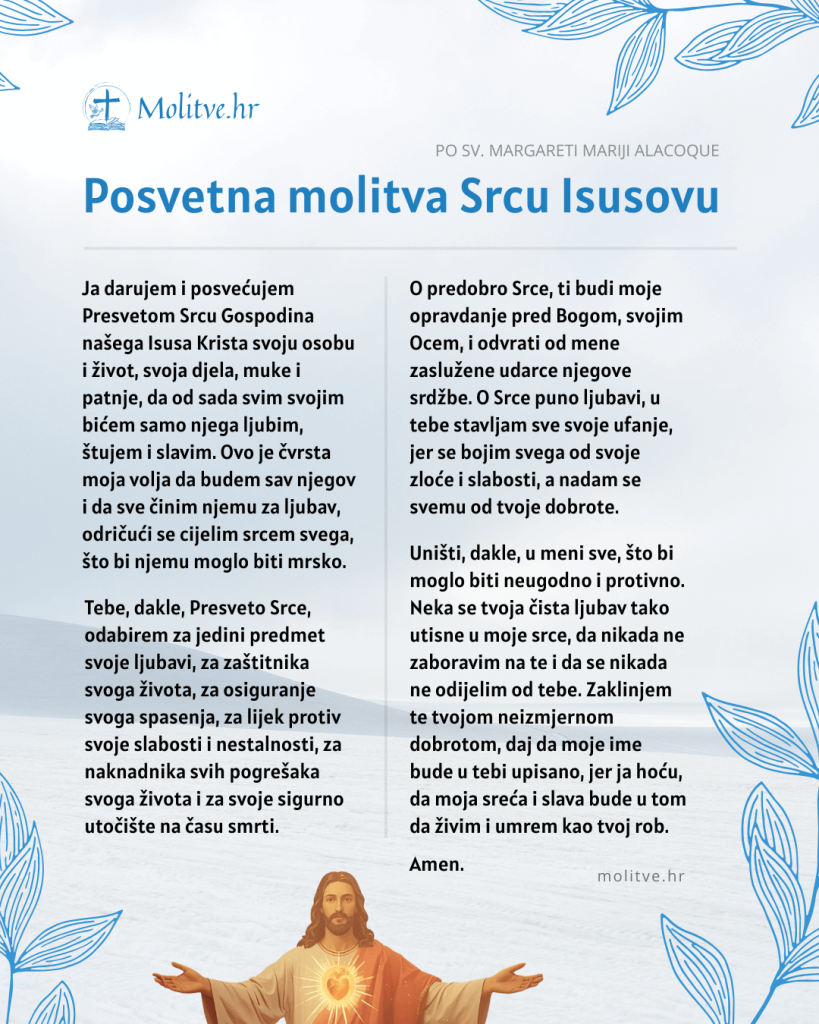 Posvetna molitva Srcu Isusovu - Put do Milosti i Spasenja
